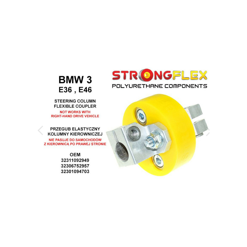 Silent bloc renforcé de colonne de direction pour BMW E36 et E46